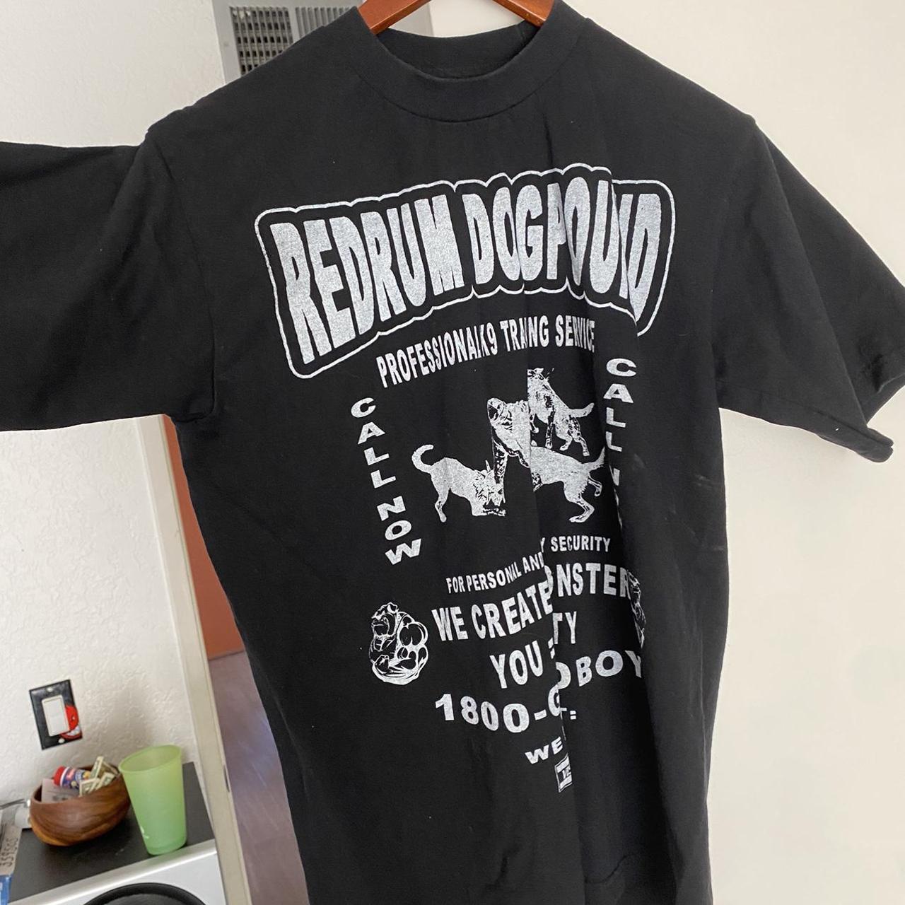 Red rum dog pound dog training tee size medium,... - Depop