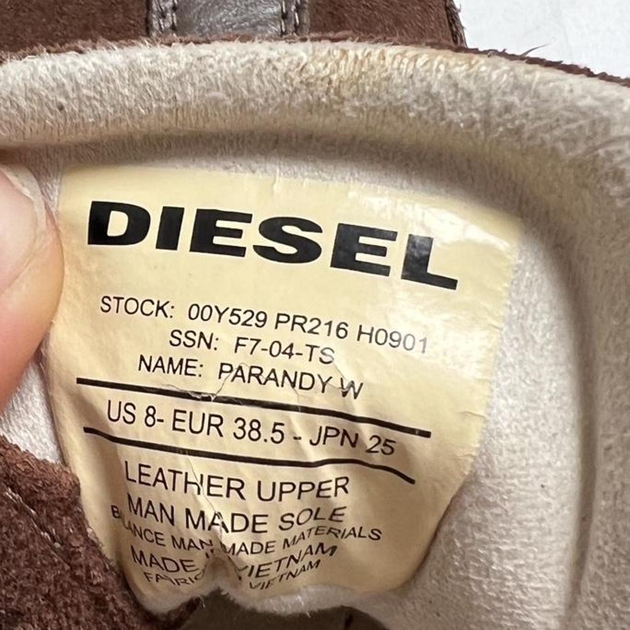 Leather and suede vintage diesel sneakers Super... - Depop