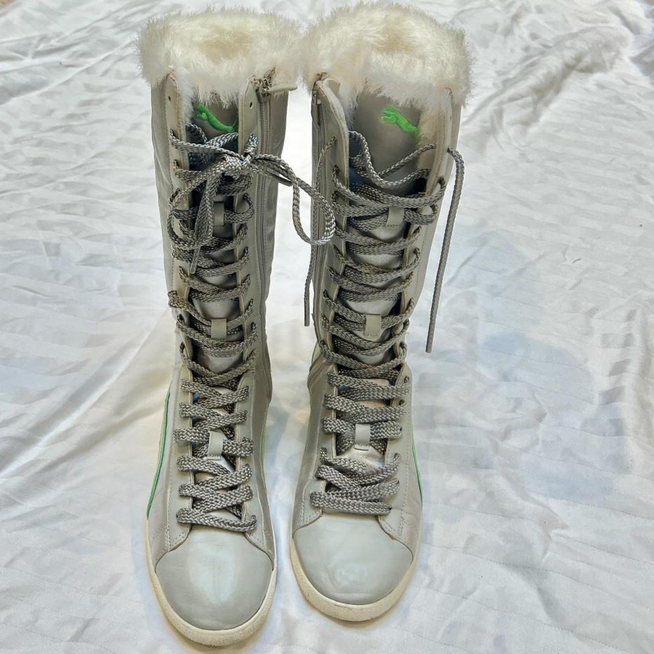 Silver puma metallic boxing wrestling boots 💫 Made... - Depop