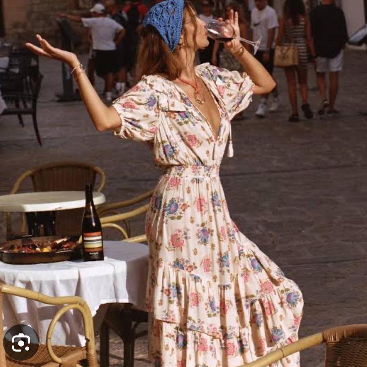 Spell Solstice Ruffle Floral Maxi Dress Long Gown... | Depop