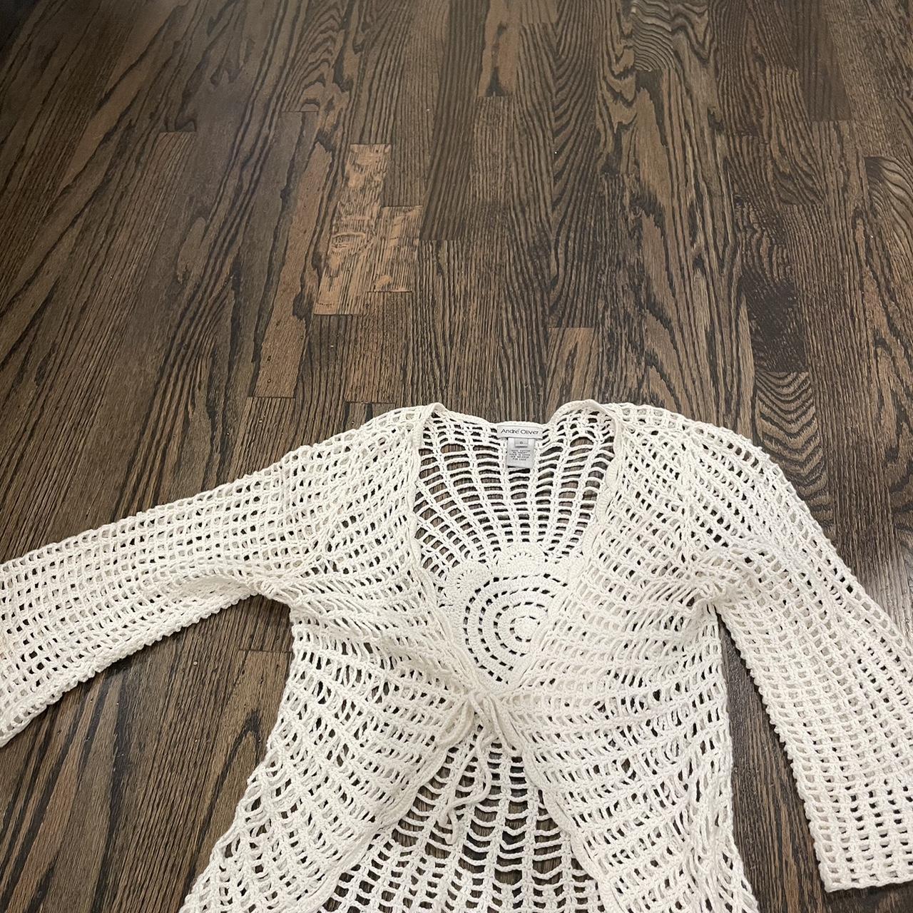 Y2K Mermaidcore Fairy Grunge White Crochet... - Depop