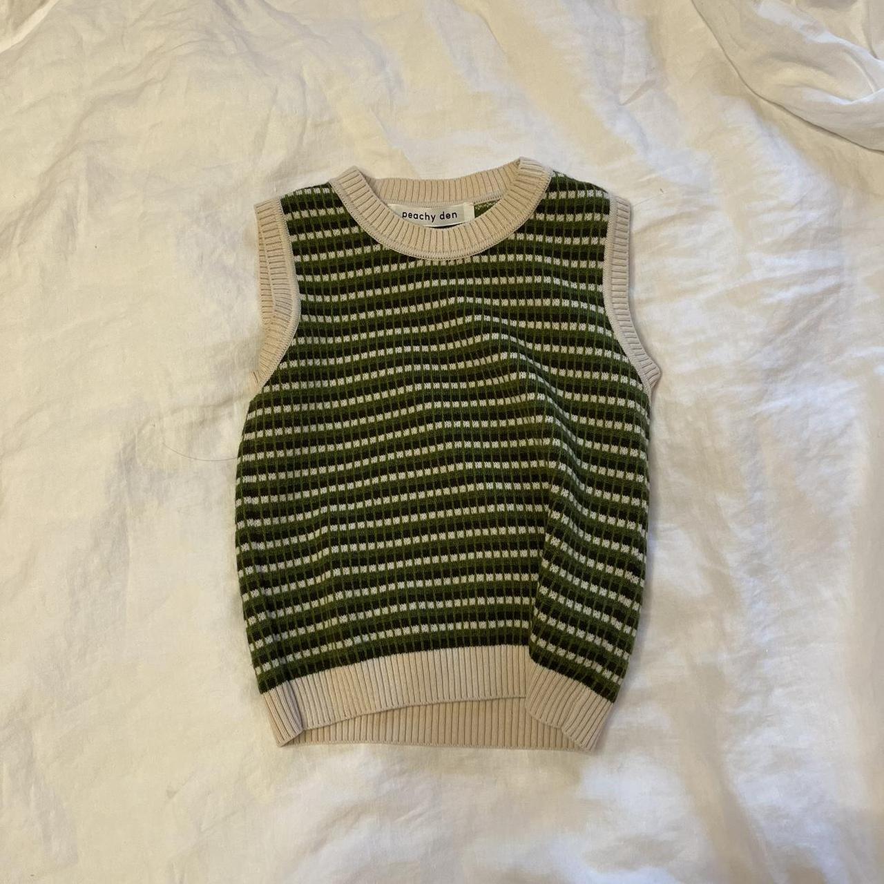 Peachy den sweater vest size s as seen on Kaia gerber - Depop