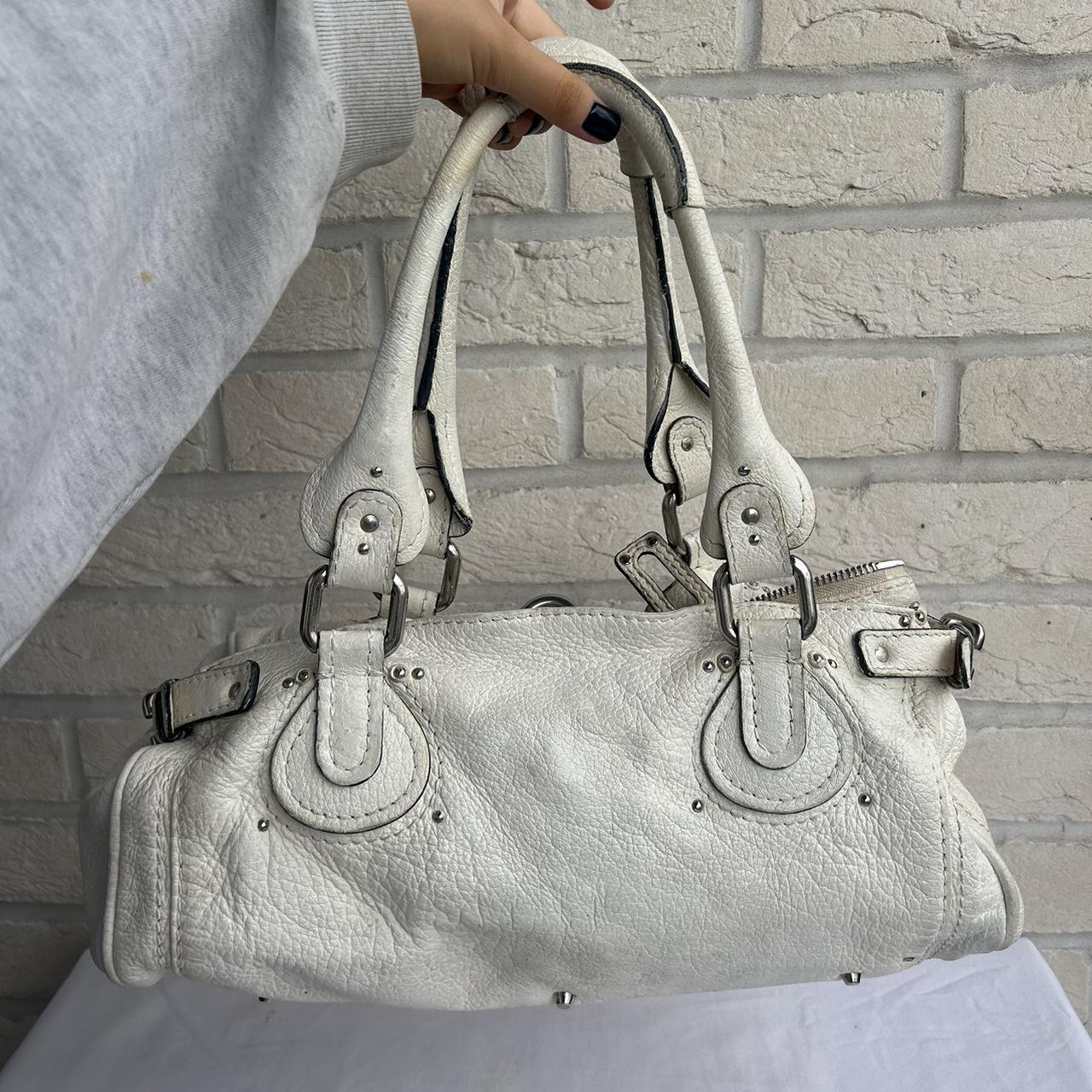 RARE 2000s Chloe Paddington bag in white leather... - Depop