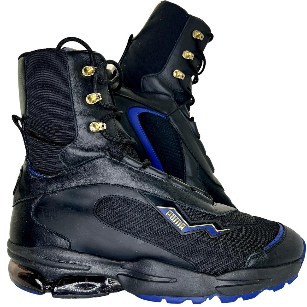 Puma CELL Stellar Mid x Balmain Black Leather Lace... - Depop