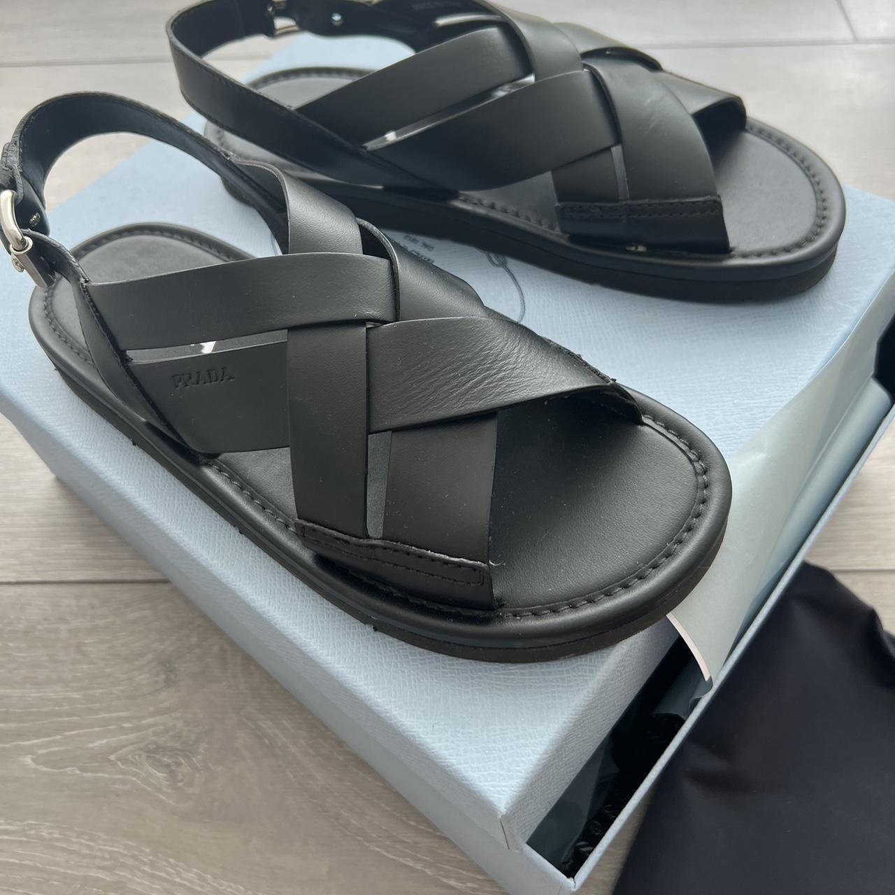 Prada sandals, worn couple times and it’s in very... - Depop