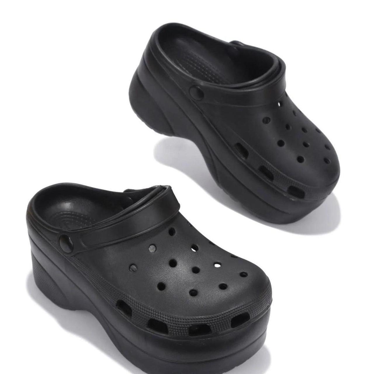Cape Robbin black platform crocs in good condition,... - Depop