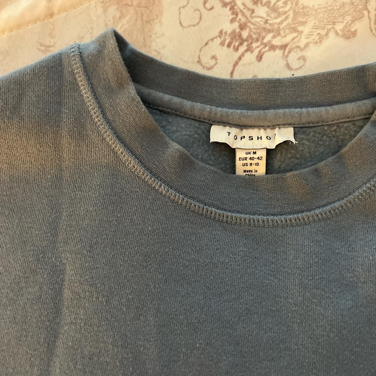 light blue comfy top shop sweatshirt. Labeled medium... - Depop