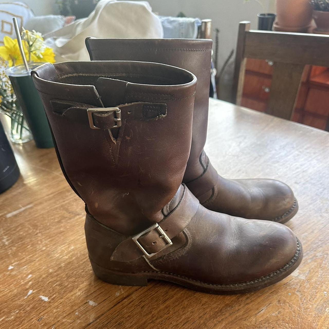 2991 redwing engineer boots brand new only worn a... - Depop