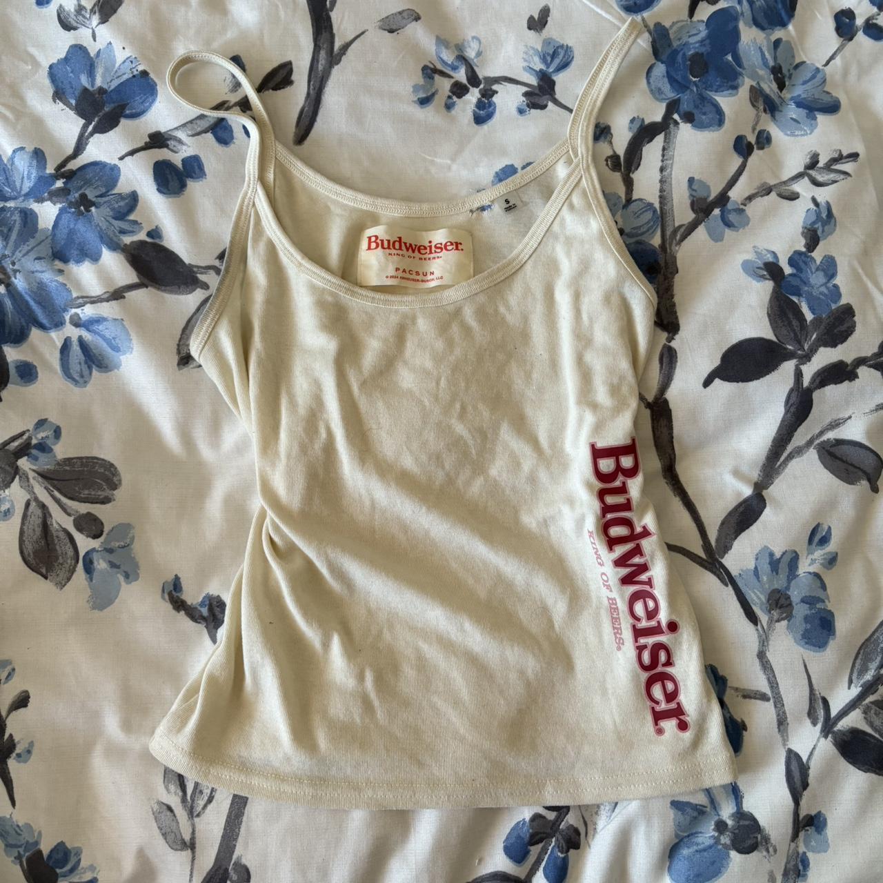 Budweiser pacsun tank, hole shown in second pic... | Depop