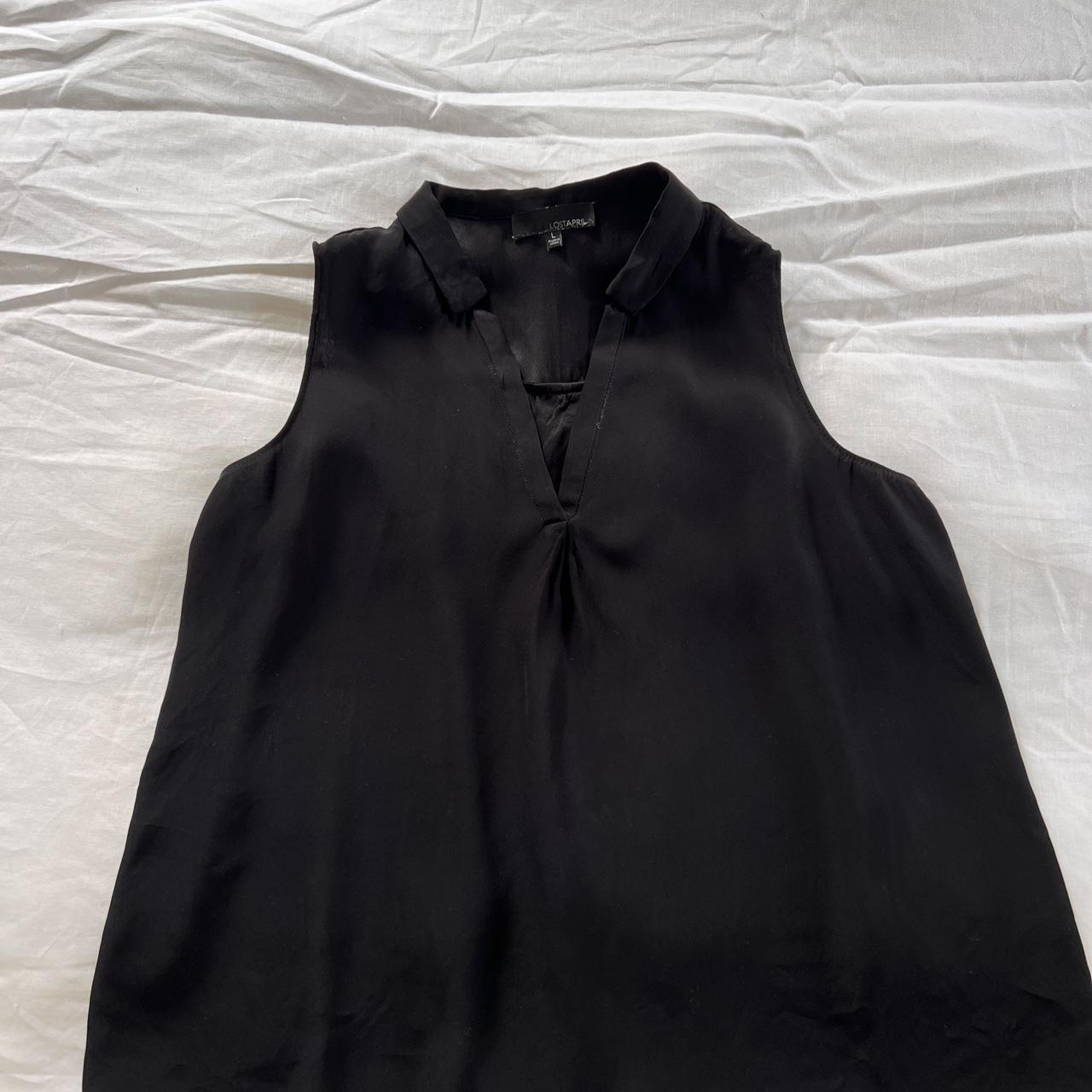 Simple black work top or blouse with jeans Smooth... - Depop