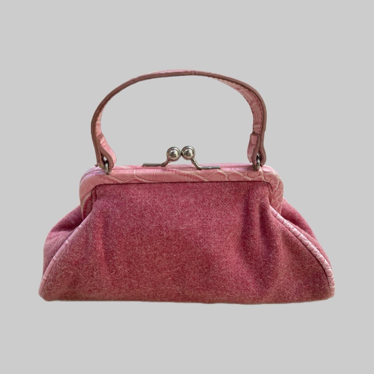Mini Pink Handbag Cute Bag 2000s Satin Interior... - Depop