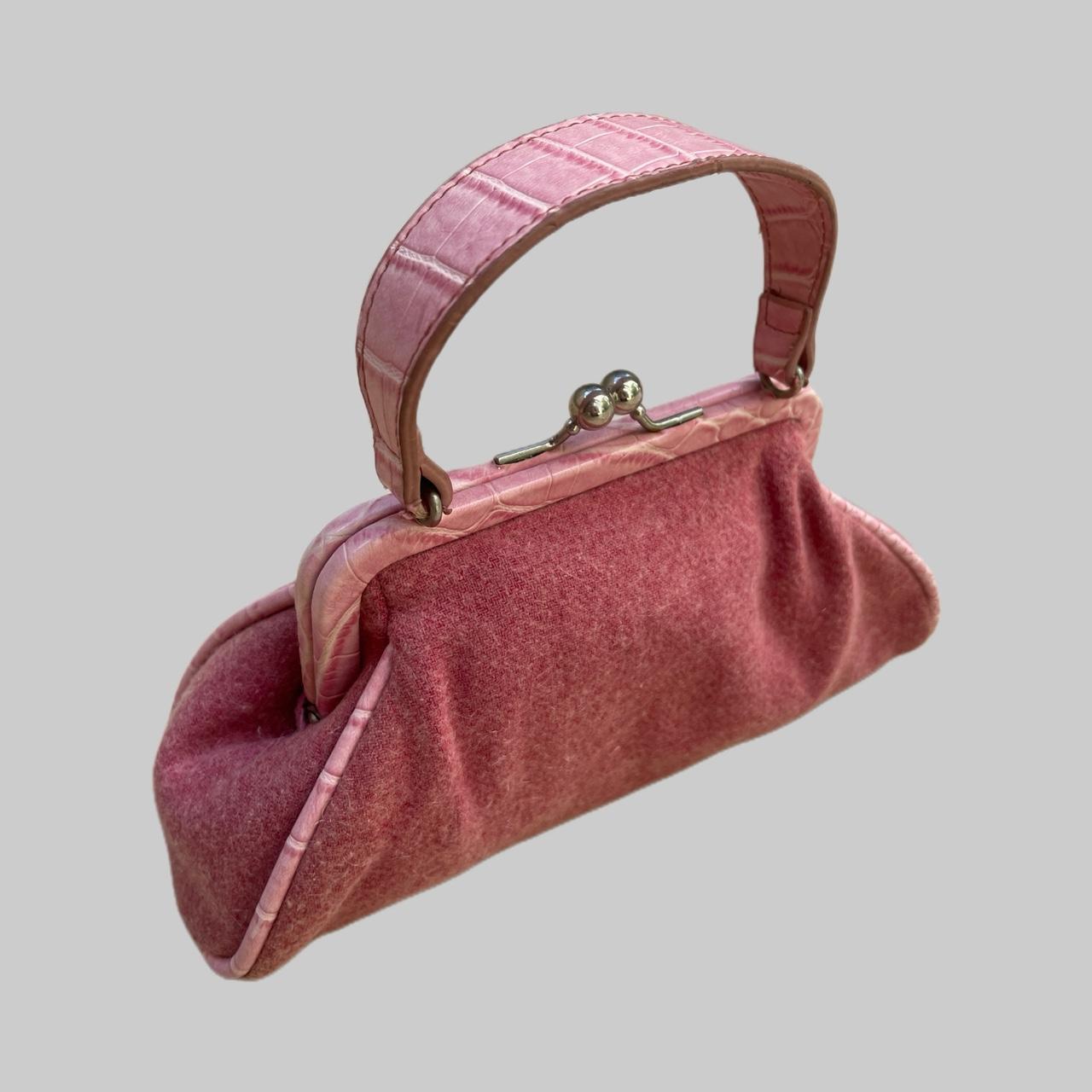 Mini Pink Handbag Cute Bag 2000s Satin Interior... - Depop