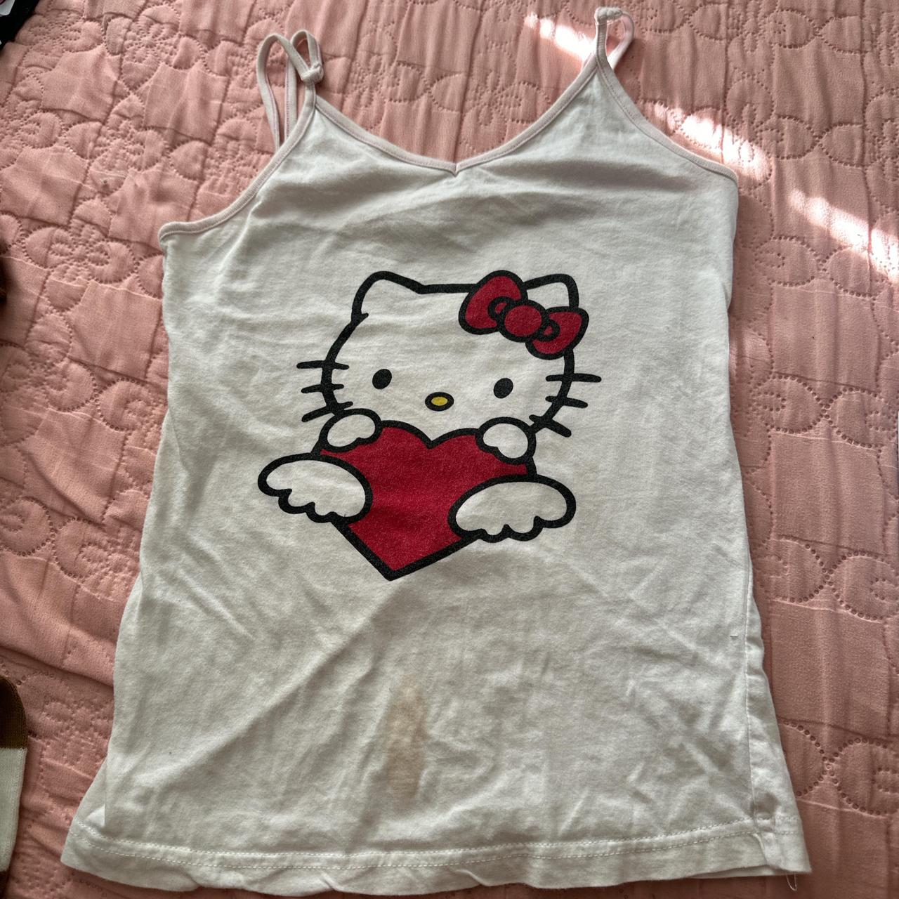 Cute hello kitty shirts (Stain in the front)... - Depop