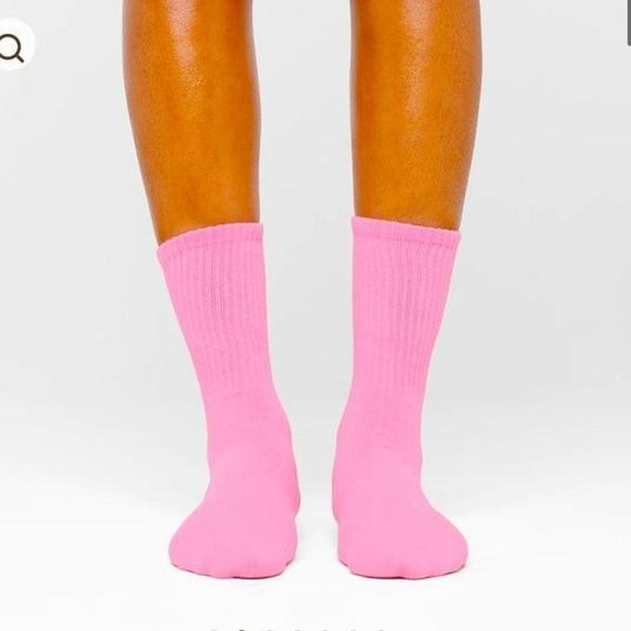 Skims Women's Pink Socks | Depop