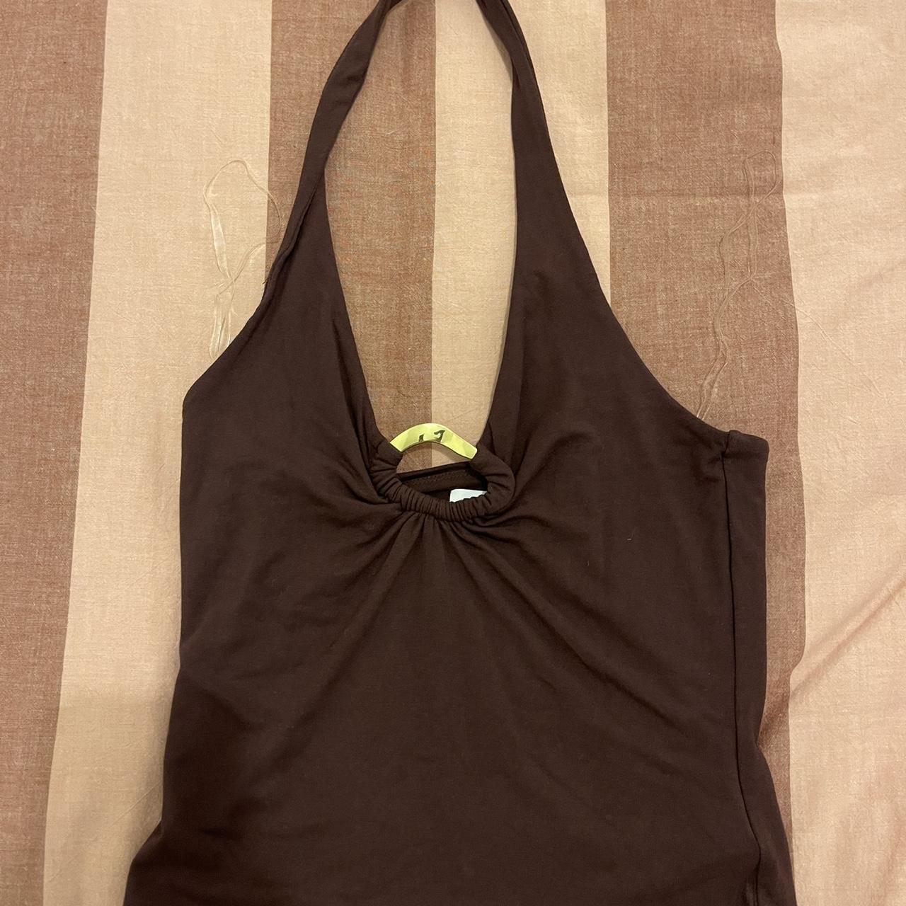 Supre Soft Andi Halter Top in Burgundy Size Small... | Depop