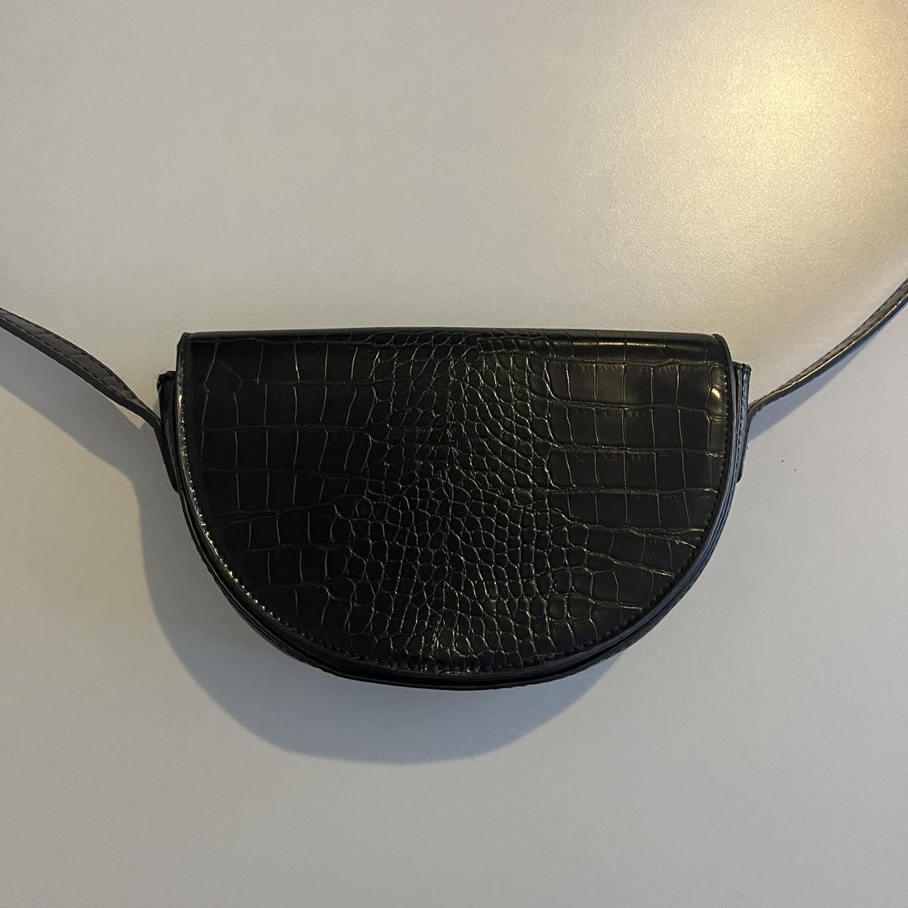 Miss Shop black button up purse with adjustable... - Depop