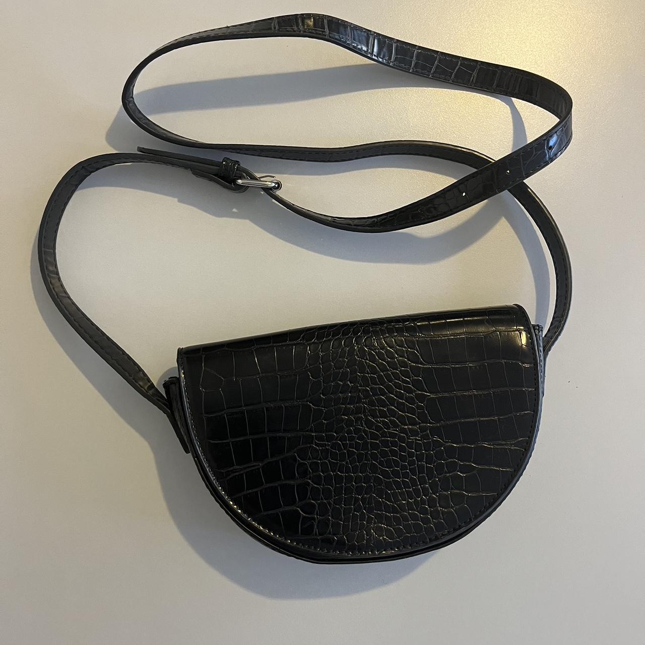 Miss Shop black button up purse with adjustable... - Depop