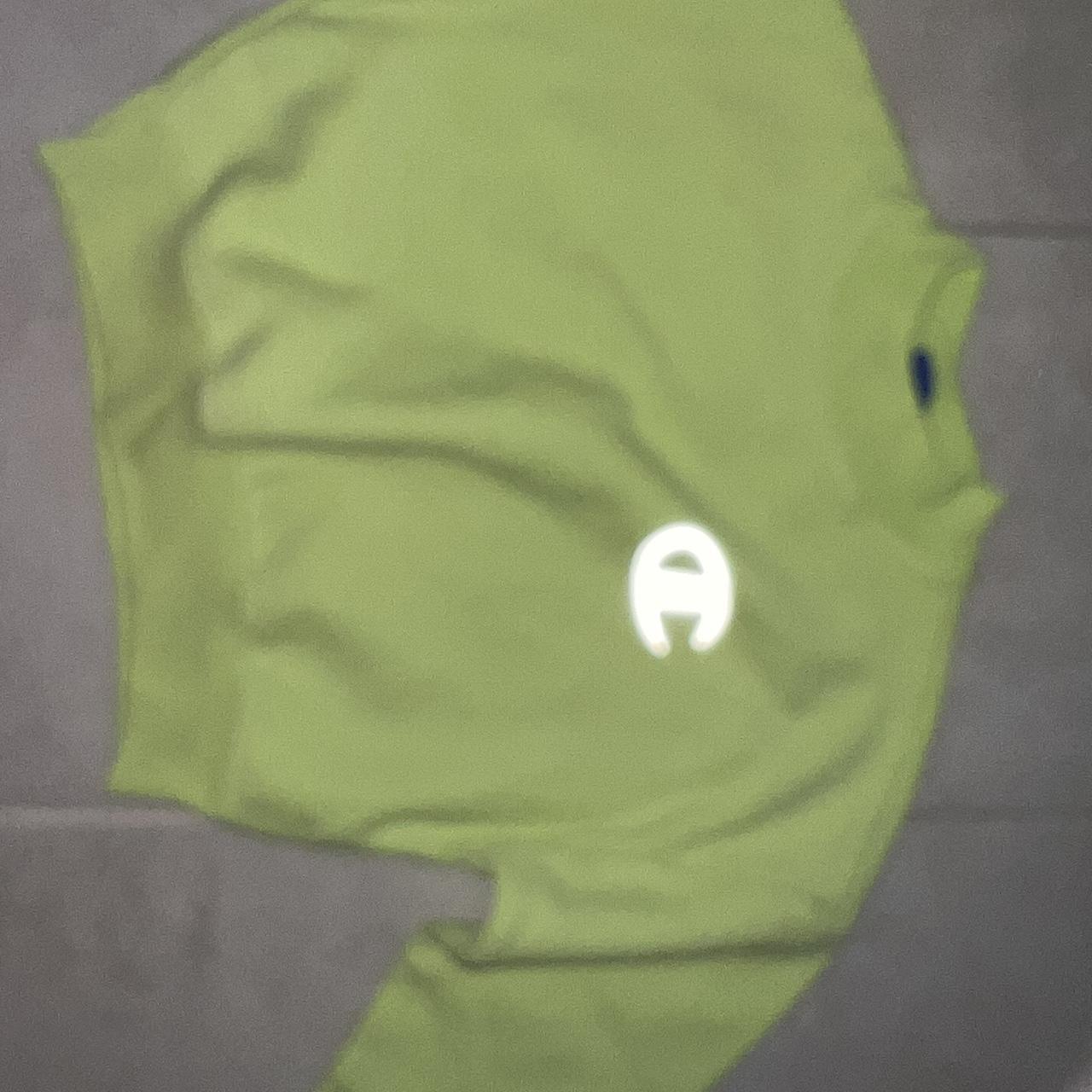 CHAMPION GREEN CROPPED JUMPER -can flip it under to... - Depop