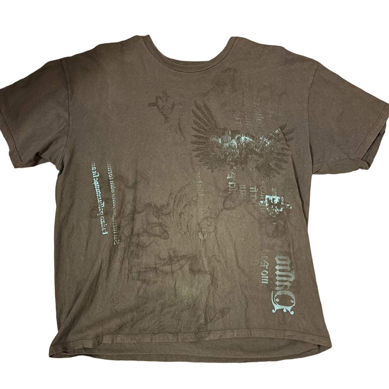 Affliction/grunge style Tshirt Tagged size XL but... - Depop