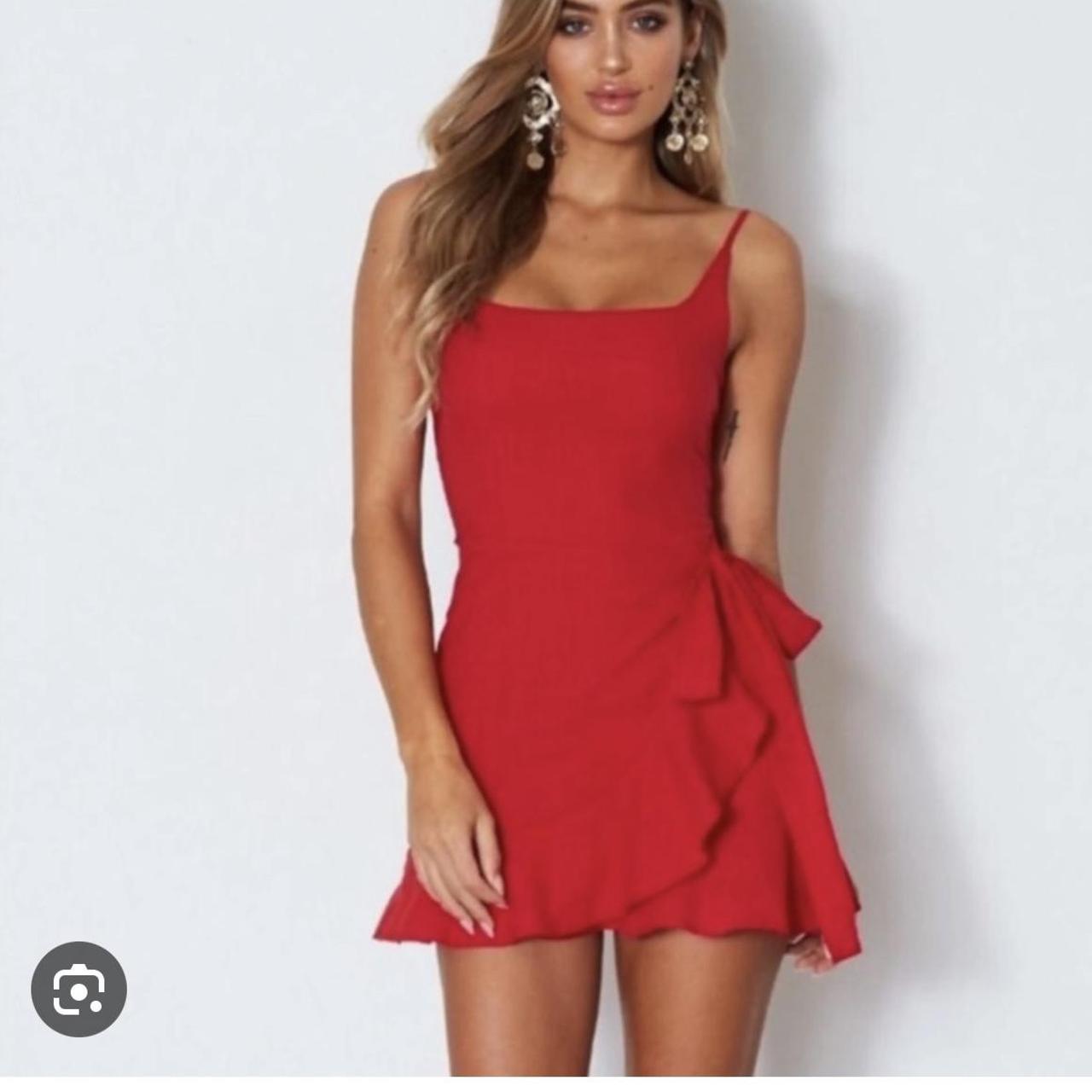 White fox red dress Size xs Never worn - Depop