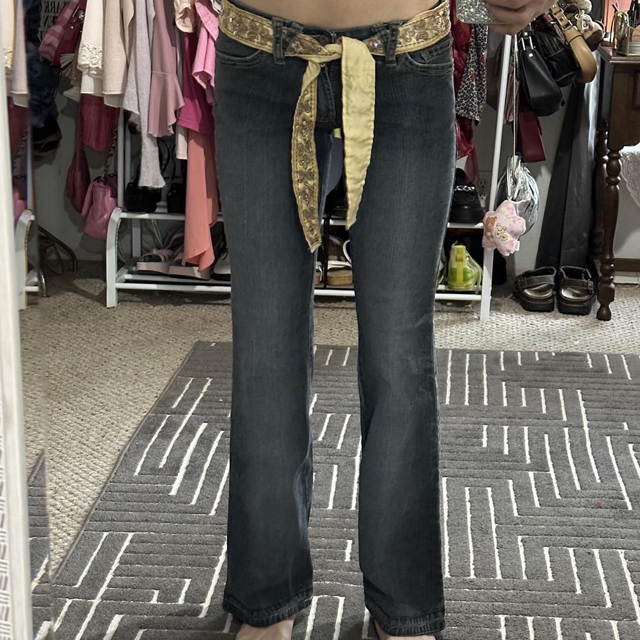 Dale grey faded y2k faded angels jeans Cute y2k... - Depop