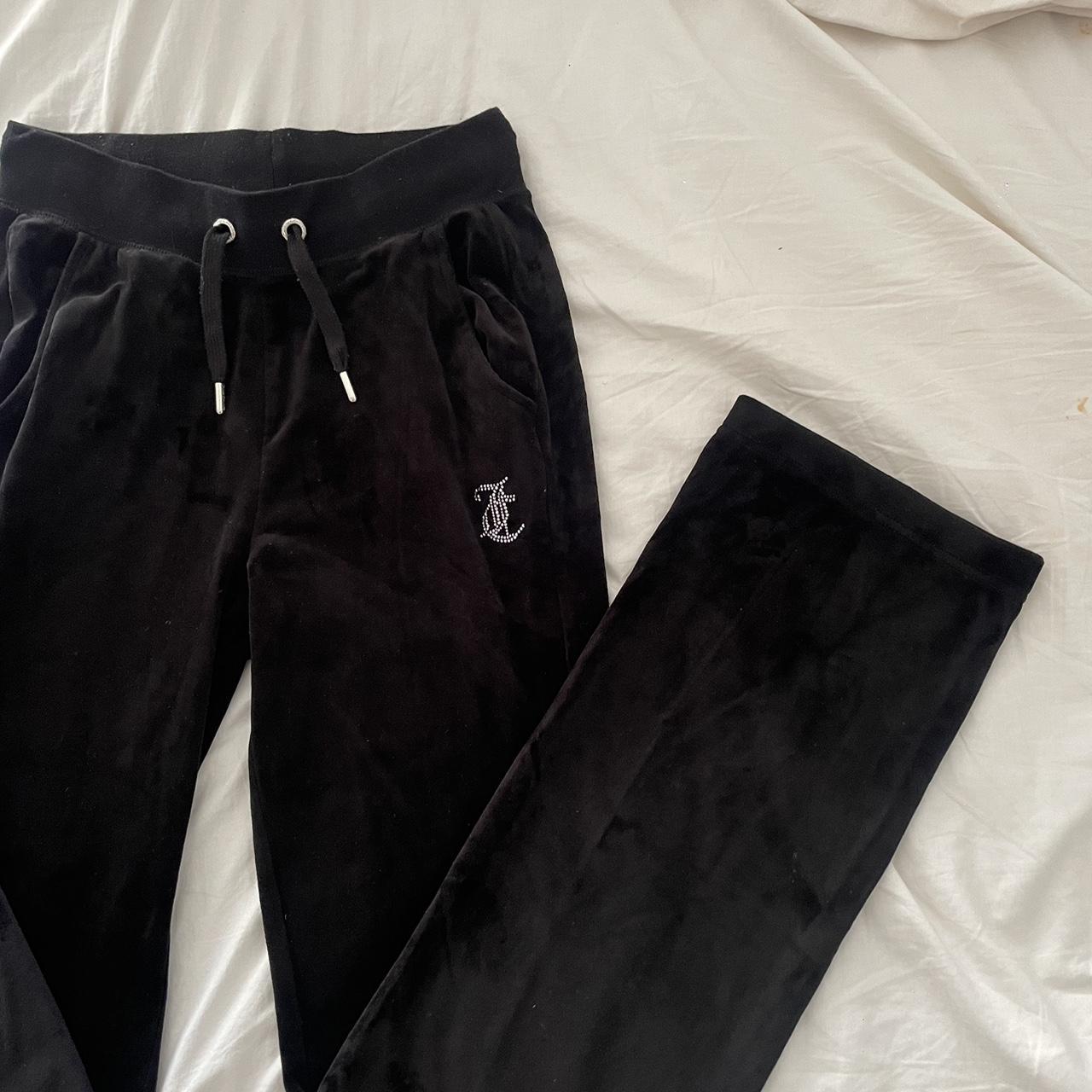 Juicy Couture Diamanté Flared Tracksuit Bottoms in... - Depop