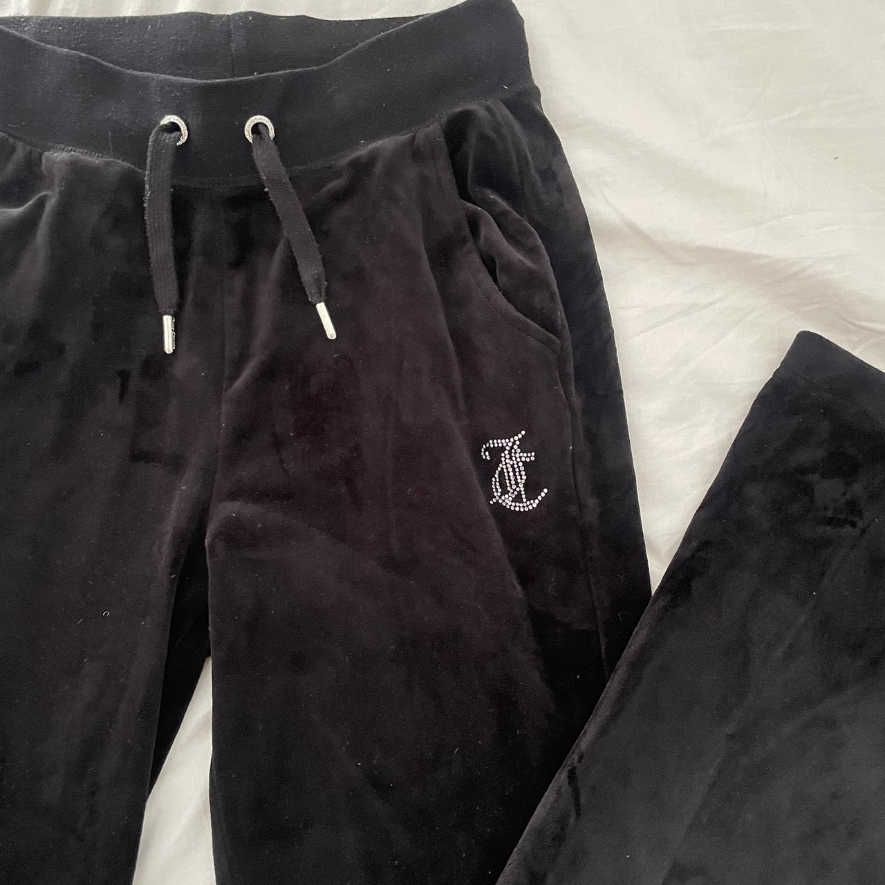 Juicy Couture Diamanté Flared Tracksuit Bottoms in... - Depop