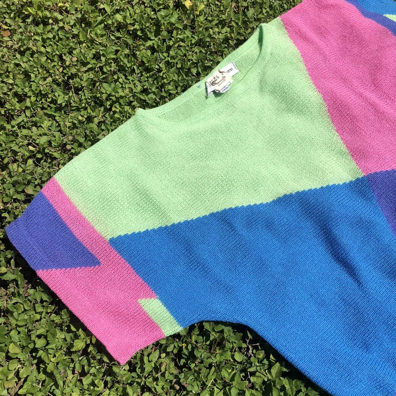 🚫NO PAYPAL🚫 Adorable Pastel Colorblock top Vintage... | Depop