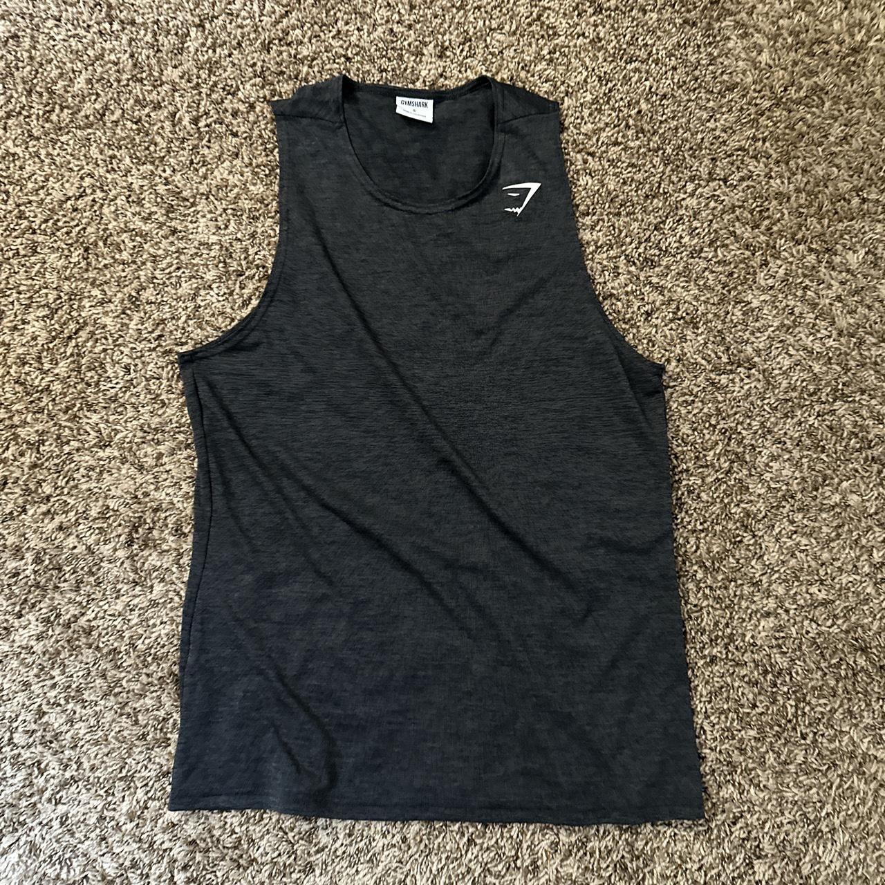 Gymshark Men's Grey and Black Vest | Depop