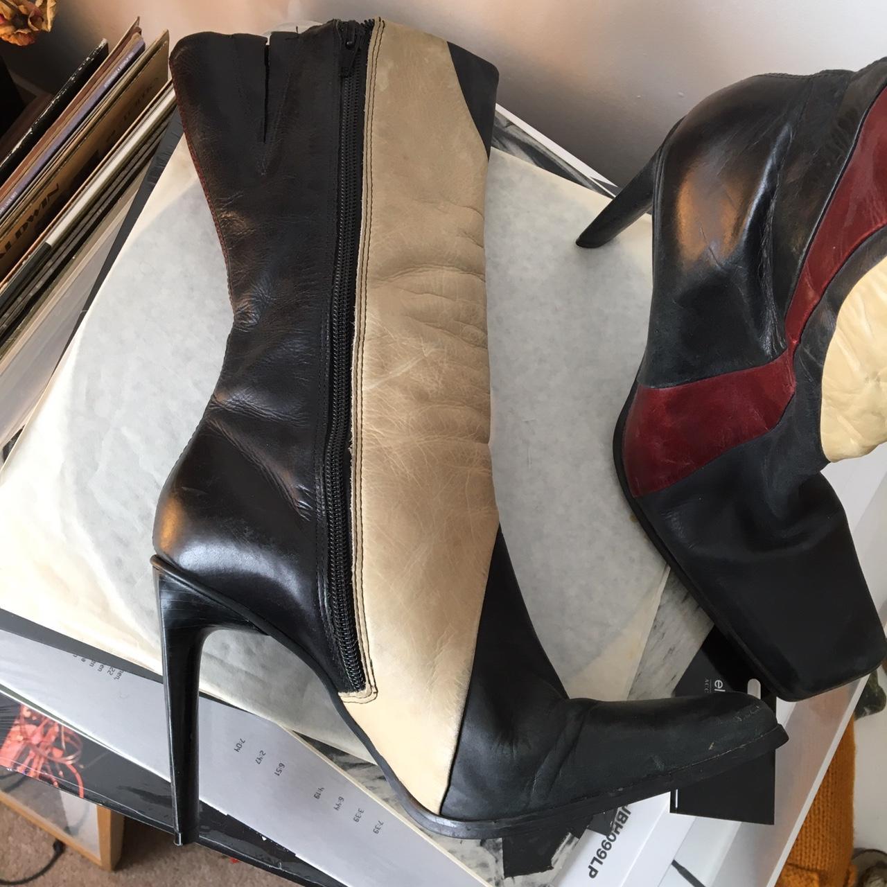 Faith Boots size 8, stunning mid calf vintage boots... - Depop