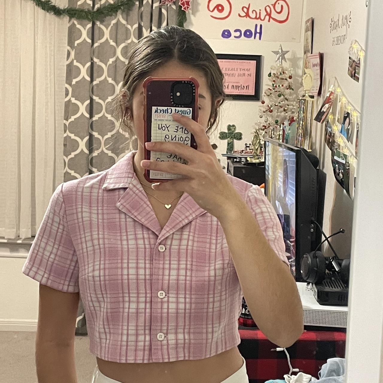 Pink Brandy Melville Vivian Top - Depop