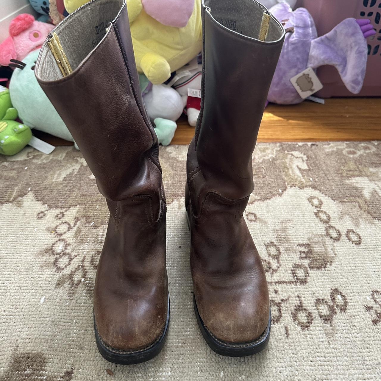 Durango block heel boots. Reminds me of Frye Campus... - Depop