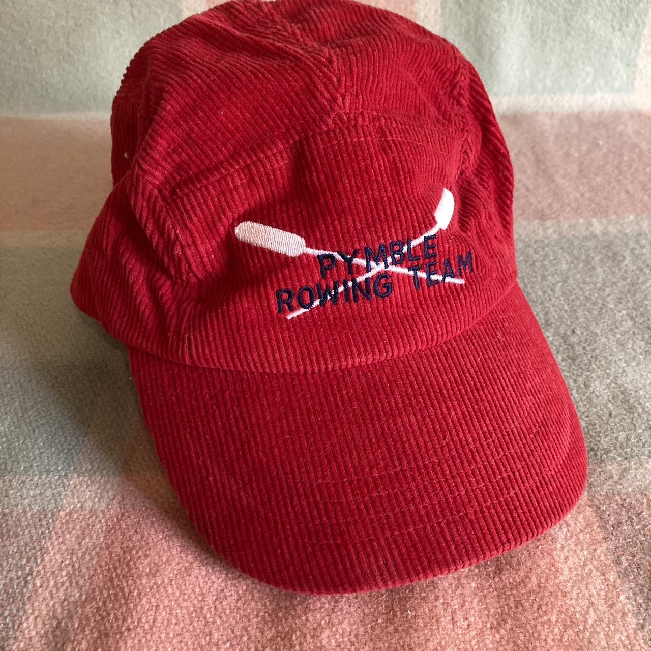 Pymble Rowing 5 panel Dad Hat Red corduroy A... - Depop