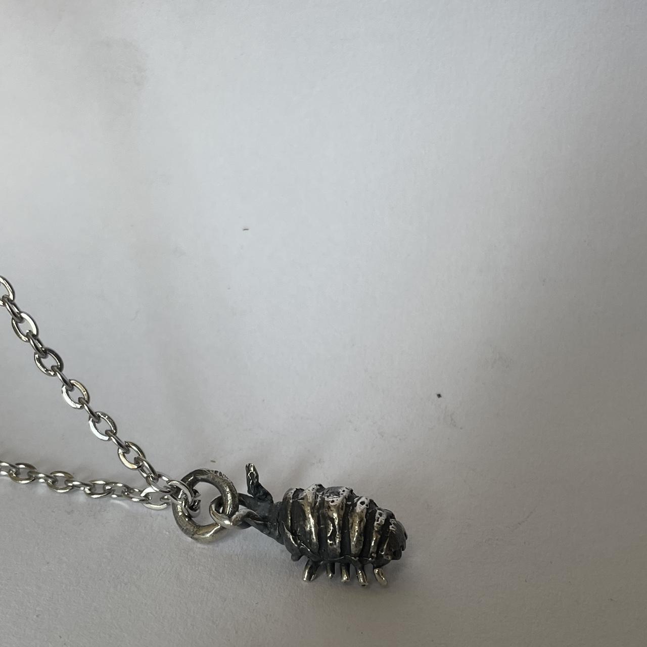 “rolly polly ” hand made isopod sterling silver... - Depop