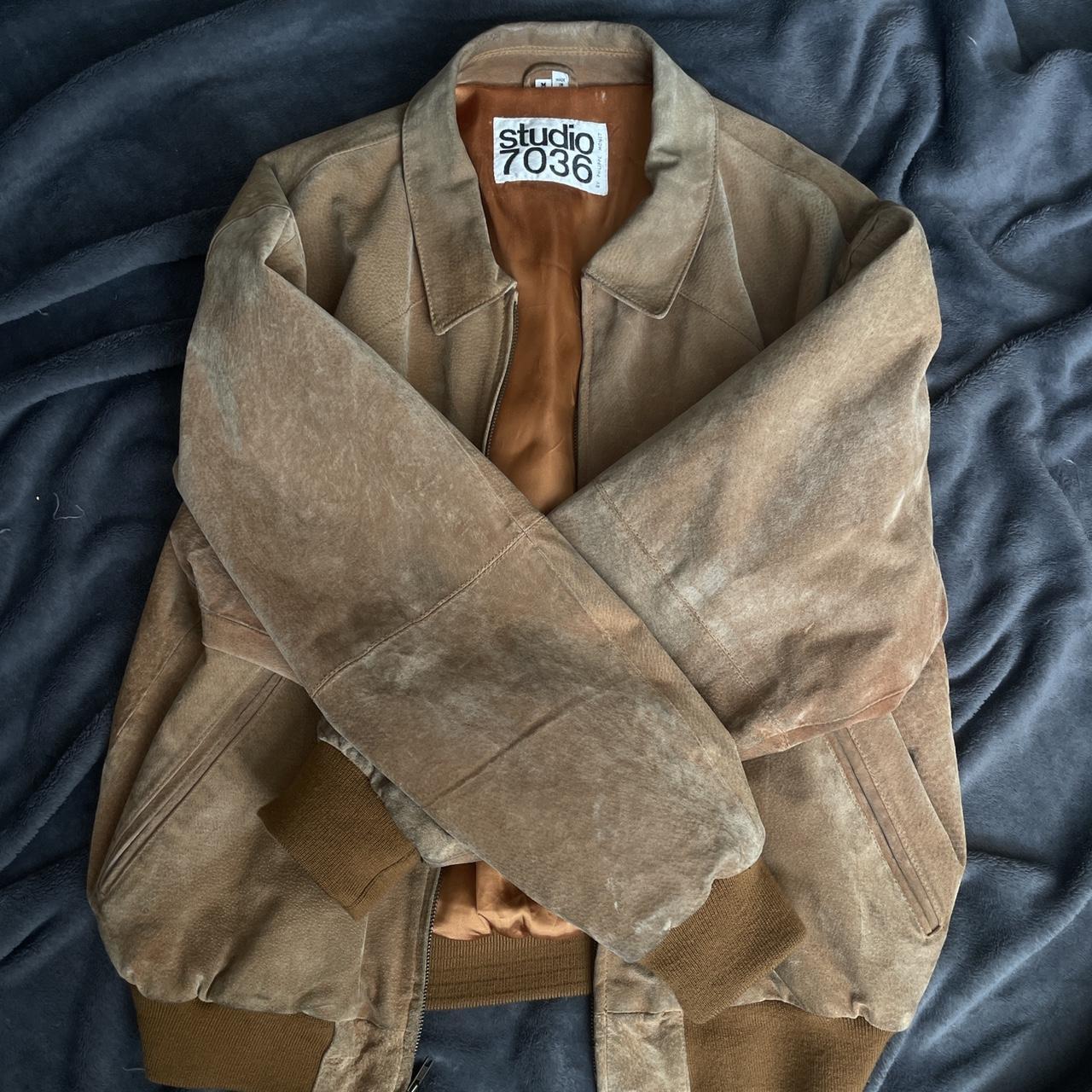 VINTAGE GENUINE LEATHER 70S JACKET studio 7036 mens... - Depop