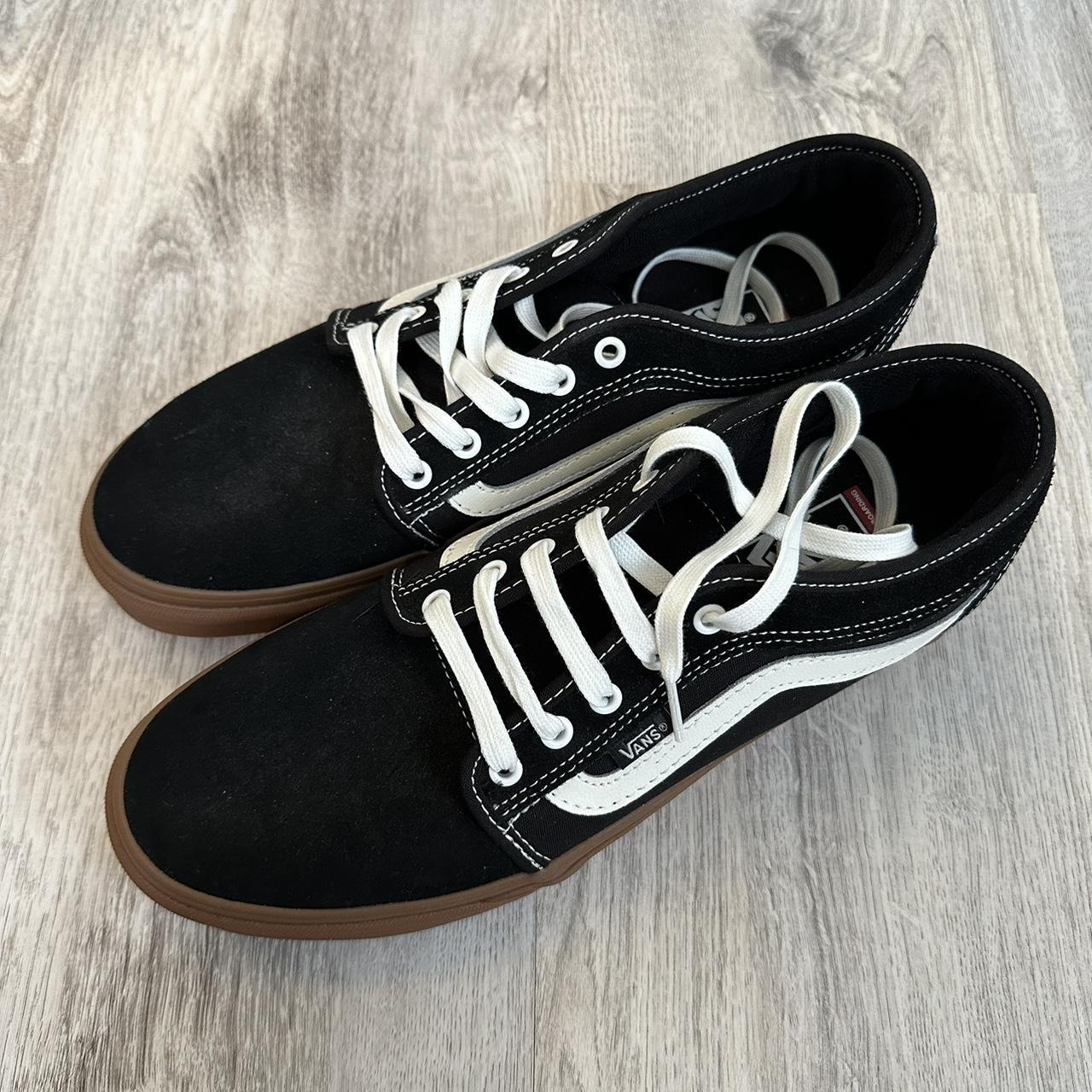 Black Pop Cush skateboarding vans . Brand new. Never... - Depop
