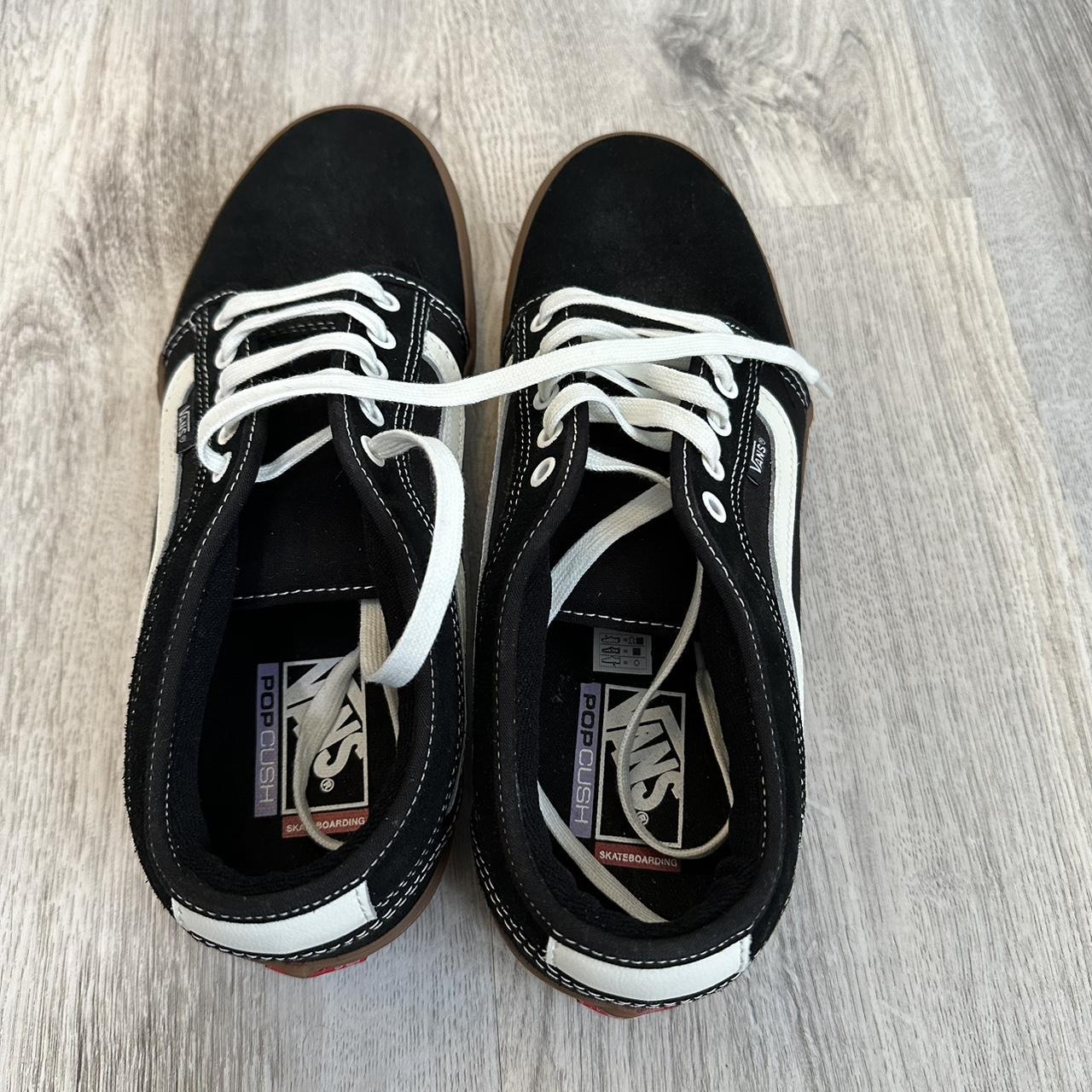 Black Pop Cush skateboarding vans . Brand new. Never... - Depop