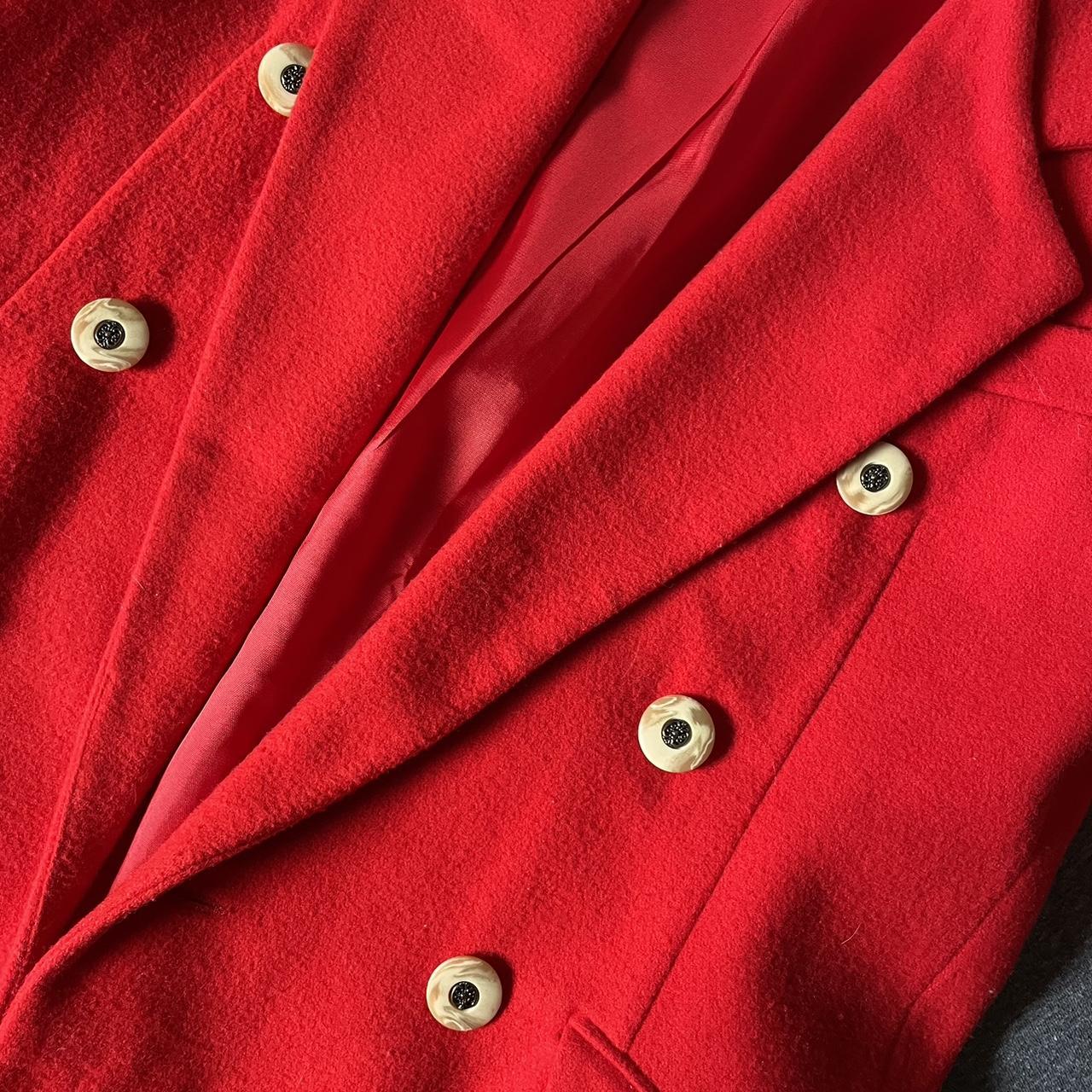 Vintage 100% wool red blazer ️‍🔥 tagged size S but... - Depop