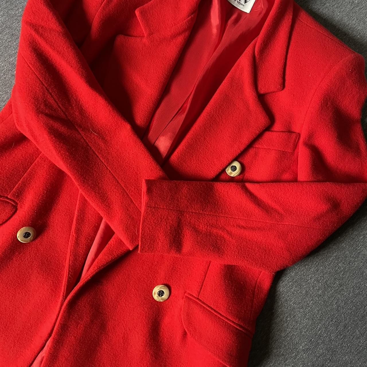 Vintage 100% wool red blazer ️‍🔥 tagged size S but... - Depop