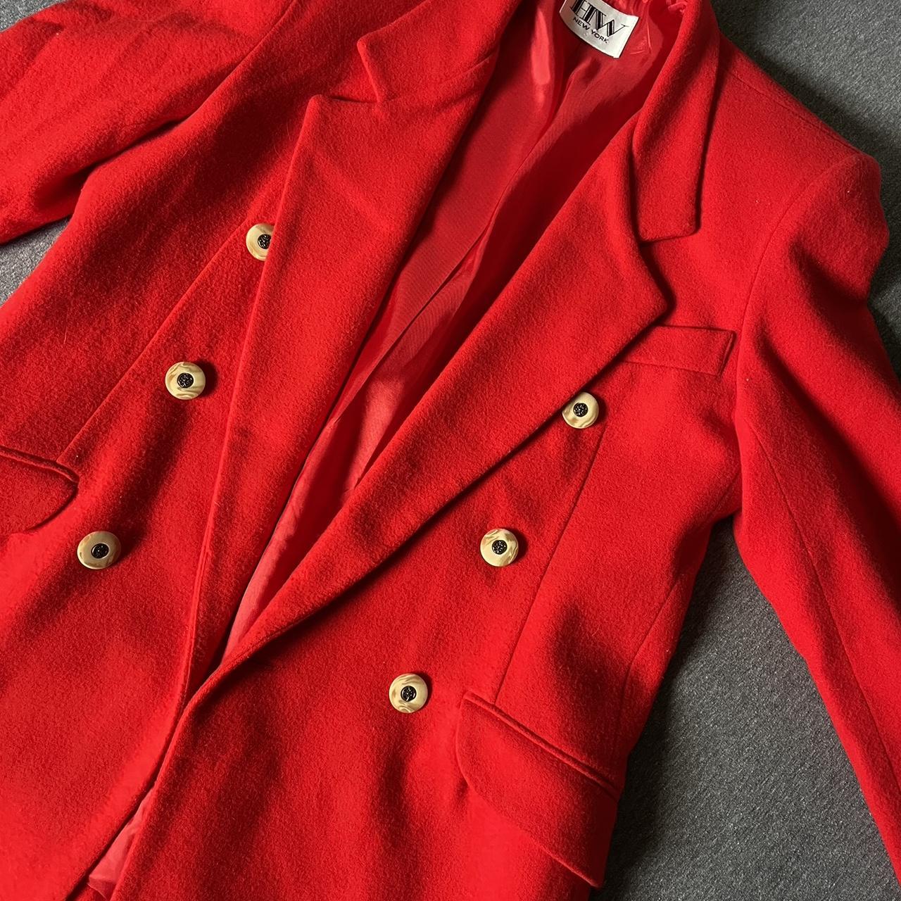 Vintage 100% wool red blazer ️‍🔥 tagged size S but... - Depop