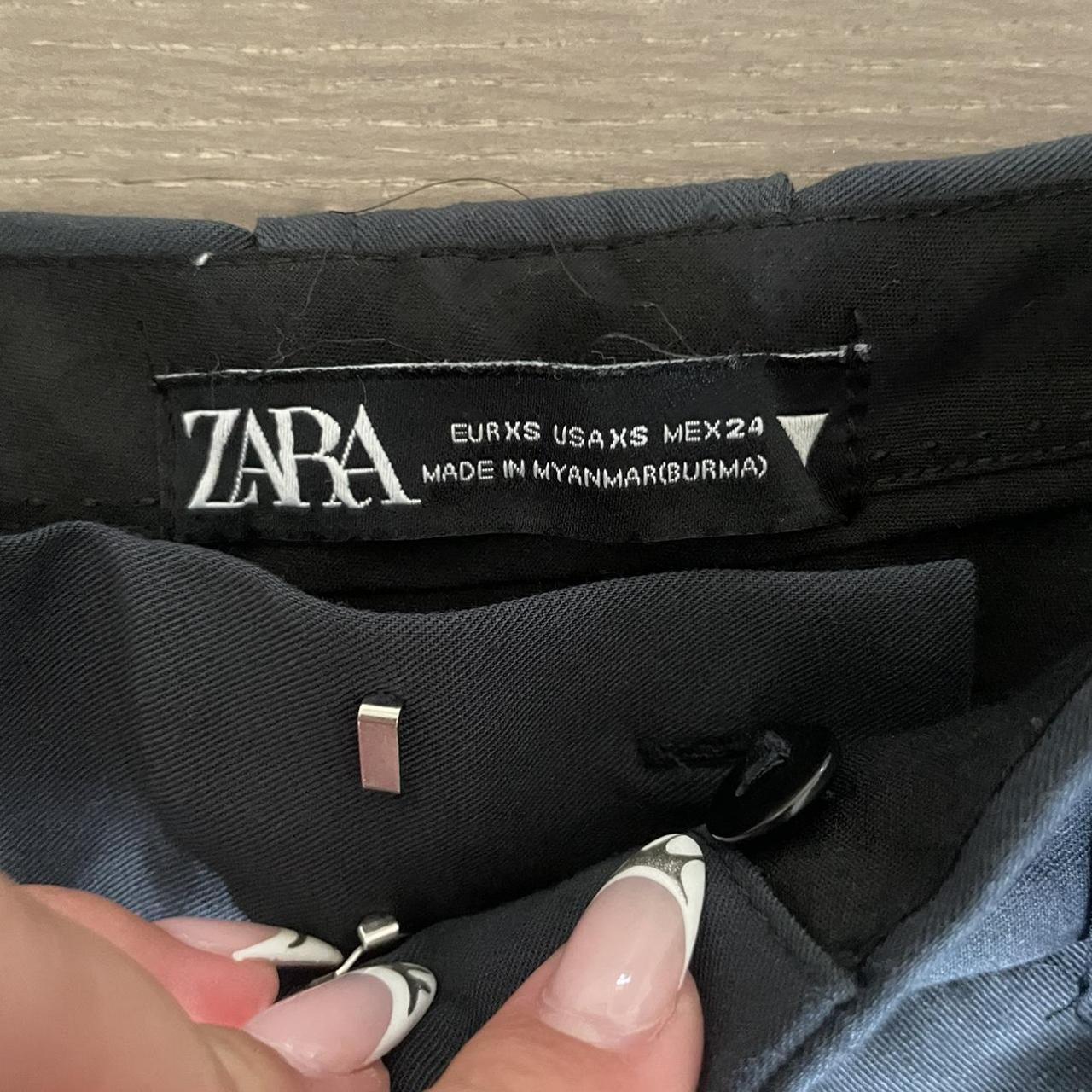 zara work pants in size extra small 🖤 super cool... - Depop