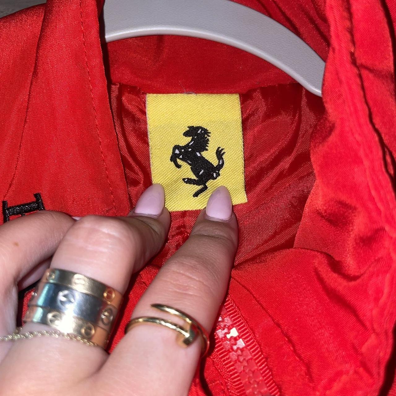 authentic ferrari race car jacket. super cute and... - Depop