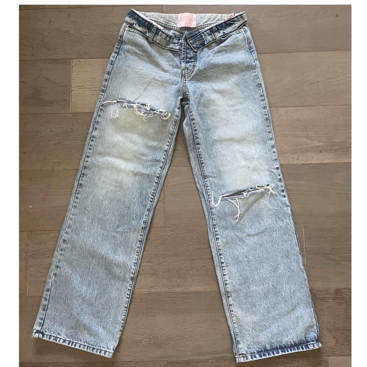 Revice denim fold over jeans. Size 27. Great... - Depop