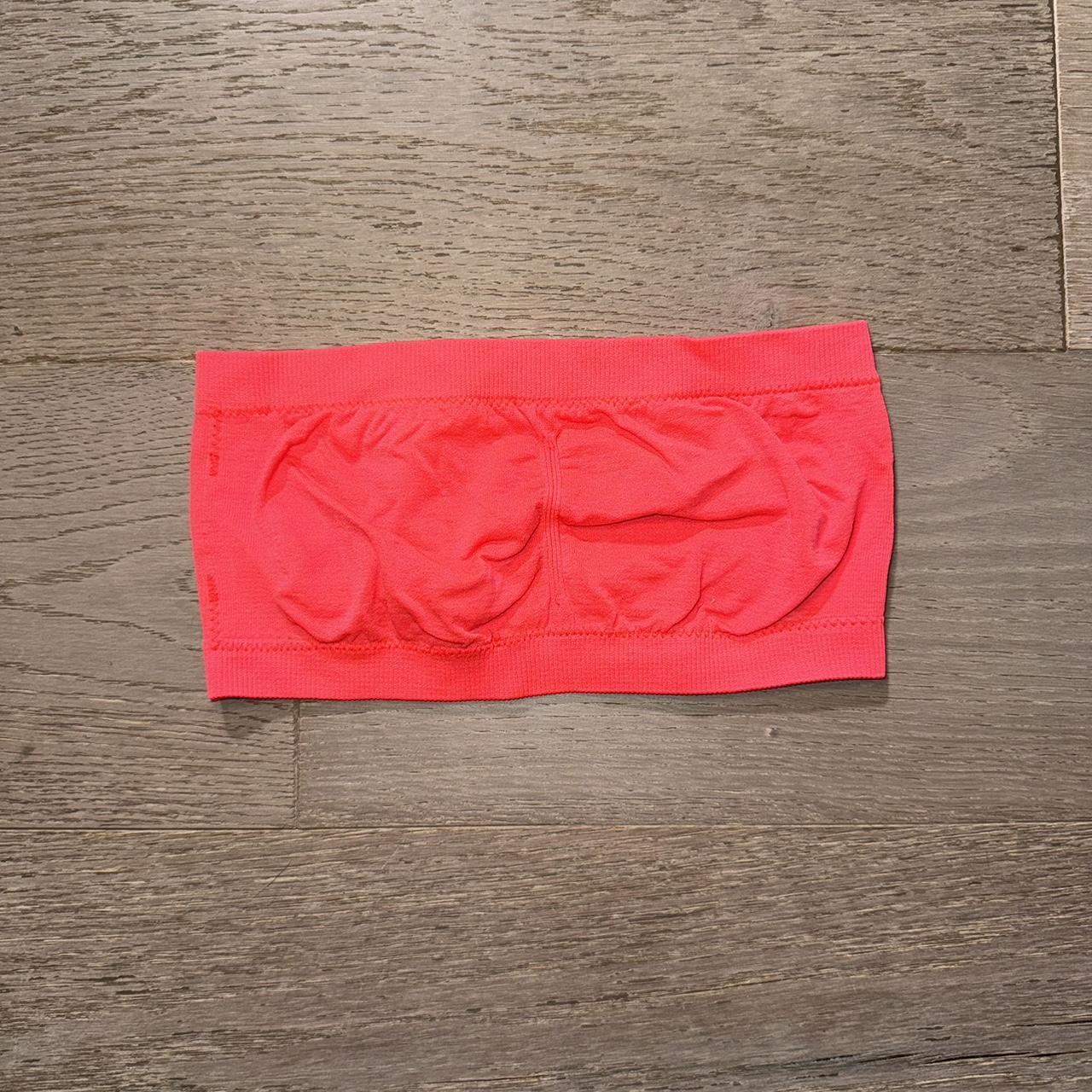 Micro tube top in a coral color. Very stretchy... | Depop