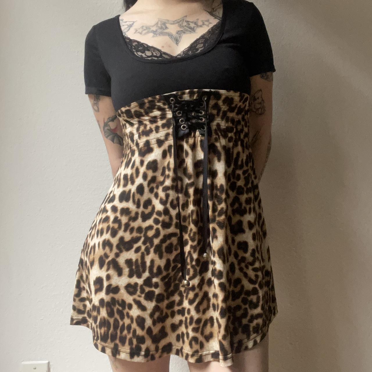 Leopard Print Mini Dress Depop