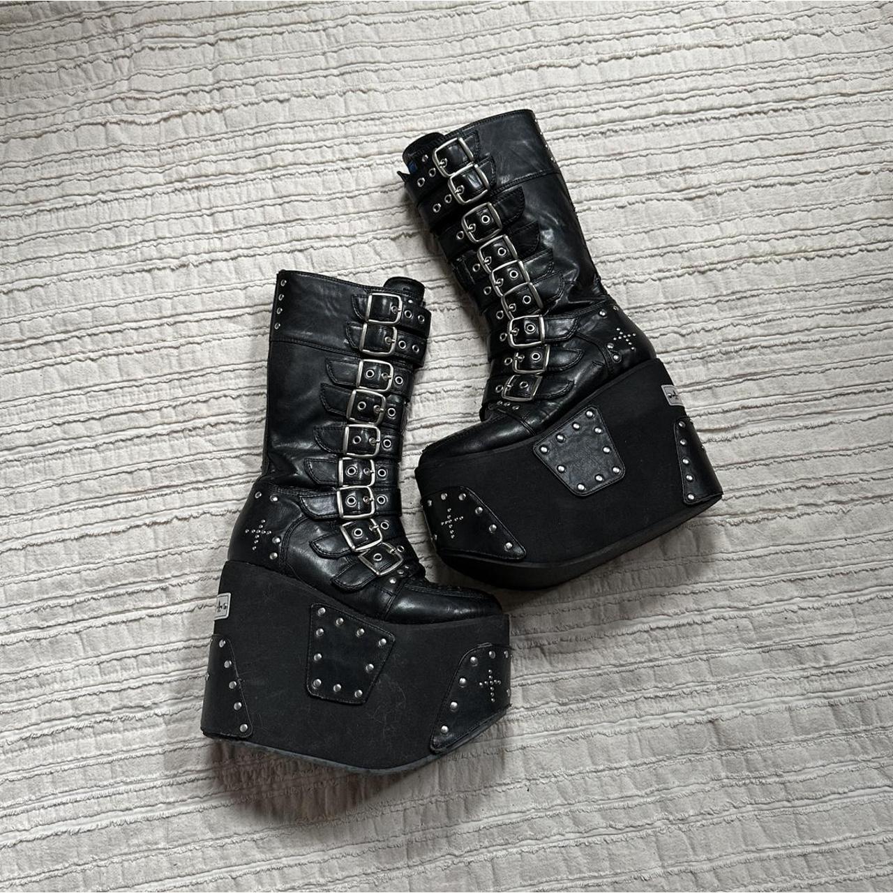 vintage yosuke brand platform boots size 22.5cm us... - Depop