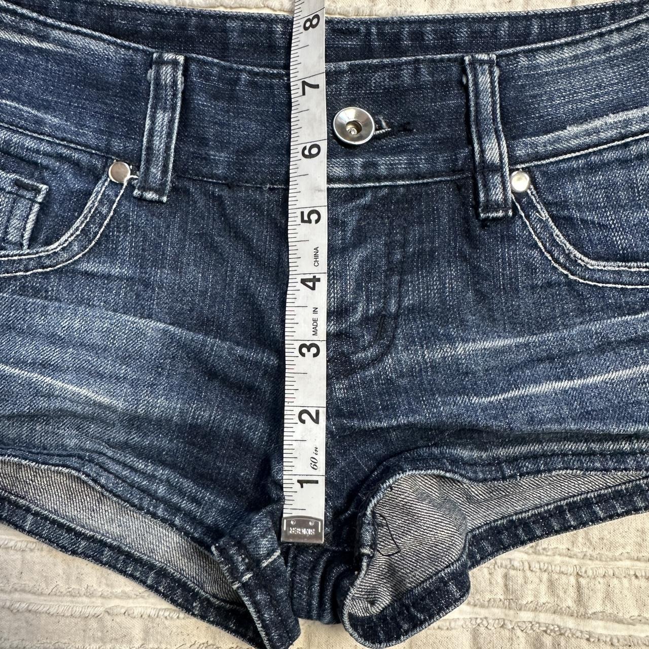 lip service lowrise gyaru style denim shorts with... - Depop