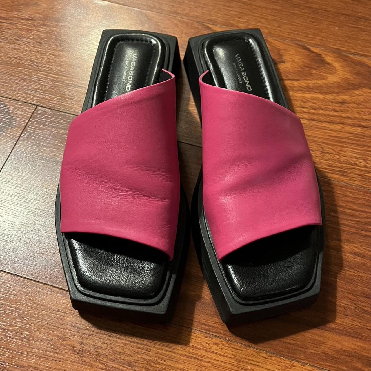Vagabond ‘Evy’ sandals. Hot pink leather sandal with... - Depop