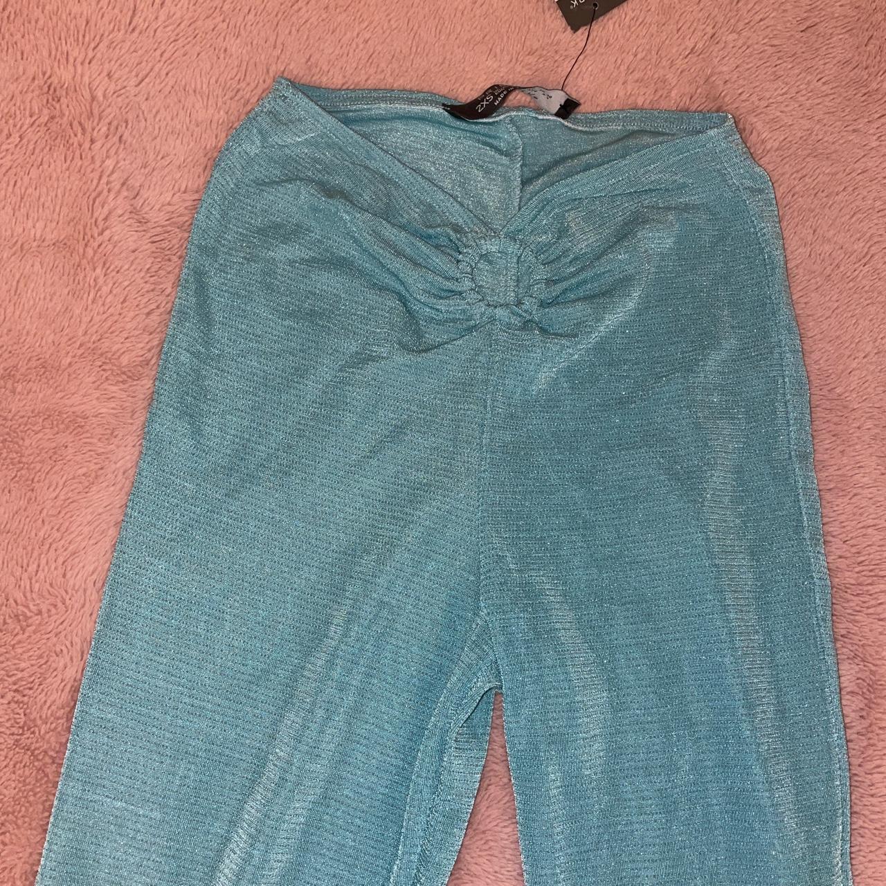 PRIMARK BLUE SHIMMER FLARES 🩵💙 Never worn, with... - Depop