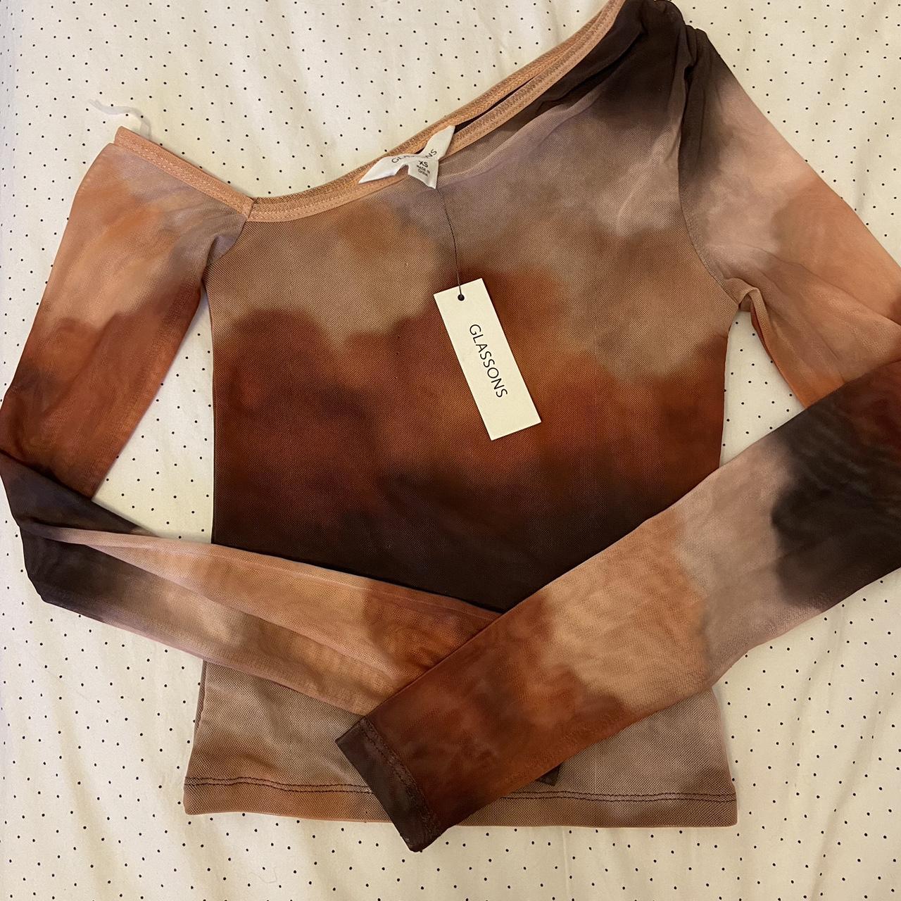 Glassons Mesh off the Shoulder Long Sleeve Size... - Depop